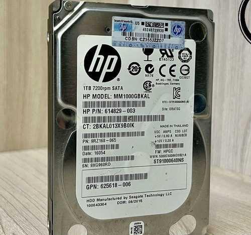 Жесткий диск 2.5" HDD 1Tb - HP MM1000gbkal