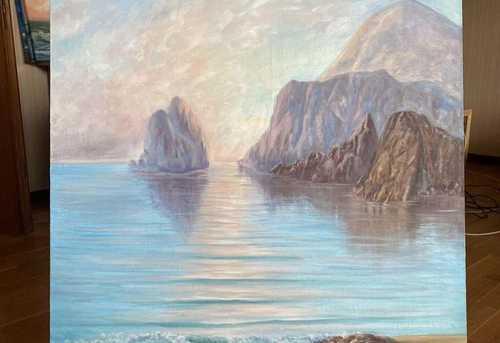 Картина маслом Рассвет на море