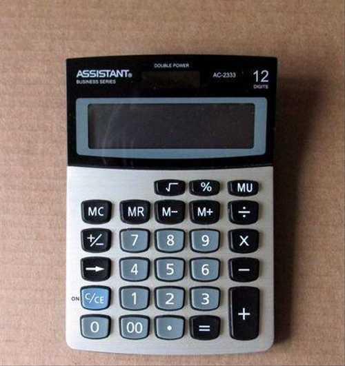 Калькулятор Assistant AC-2333, 12 digit Double Pow