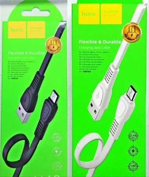 Кабель miсroUSB 5pin 1.0m Hoco X40 (2,4А)
