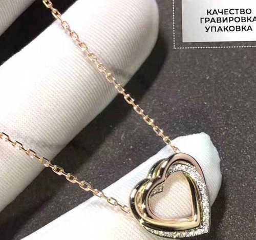 Колье Cartier Trinity из золота 0,08ct