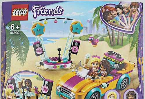 Lego Friends 41390 Машина со сценой Андреа, Новый
