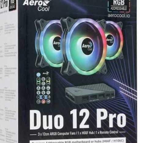 Комплект argb вентиляторов Aerocool DUO 12