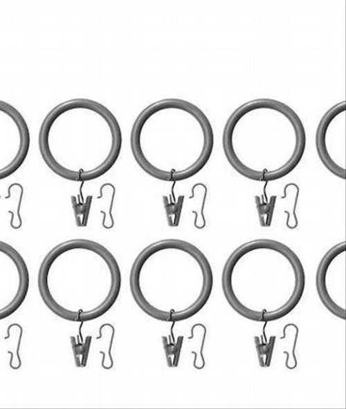 Гардин кольцо с зажимом и крючком IKEA