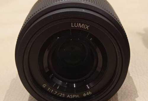 Объектив Panasonic Lumix G 25mm 1.7 MFT