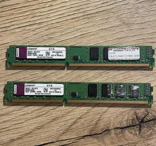 Оперативная память kingston DDR3 2 gb (2 штуки)