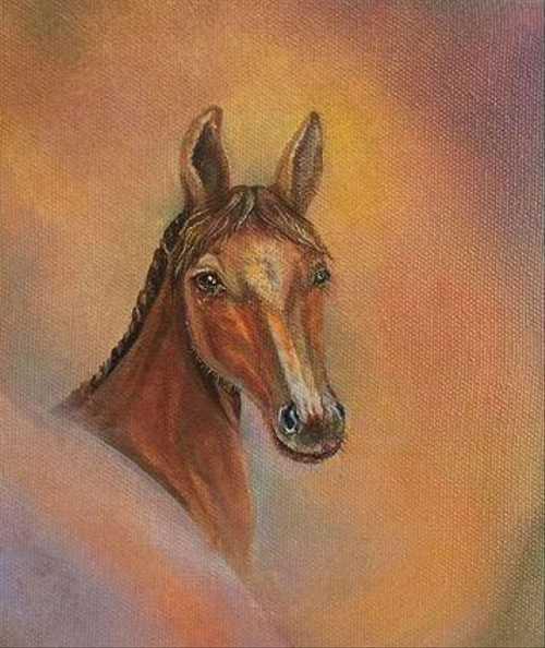 Лошадь, Картина маслом