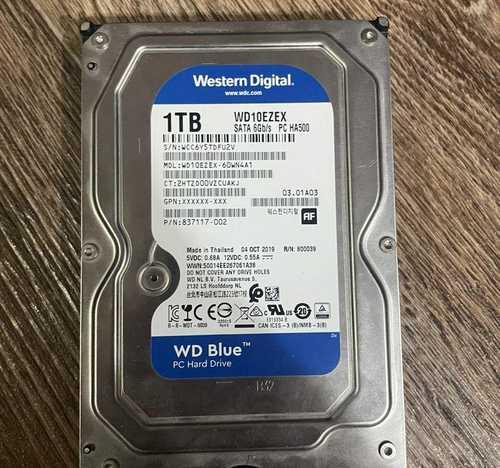 Жесткий диск WD blue 1 Tb