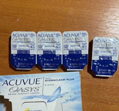 Линзы контактные acuvue oasys -8,5