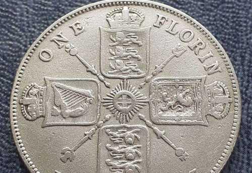 Флорин 1922 г., великобритания, серебро