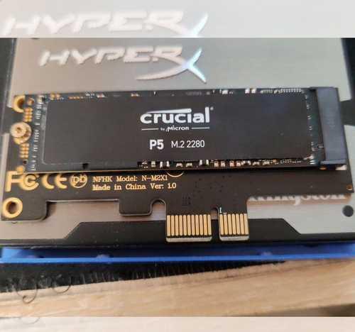 Ssd m2 250gb crucial   переходник PCI на m2