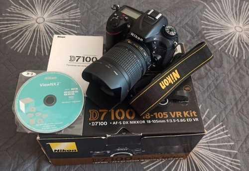 Зеркальный фотоаппарат nikon d7100 kit 18-105