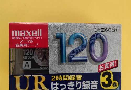 Пак аудиокассет Maxell UR 120, 3 шт