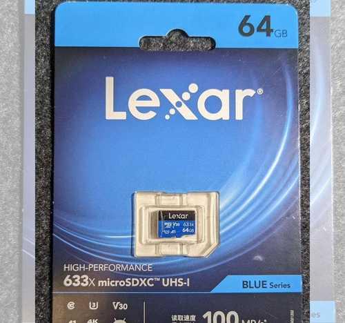 Карта памяти Lexar micro sd 64