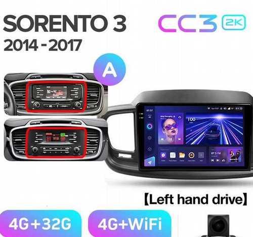 Teyes Kia Sorento 3 2014 - 2017 CC3 2K 4/32