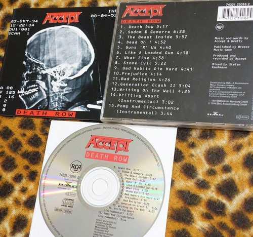 Фирменный cd Accept – Death Row 94 RCA Germany NM