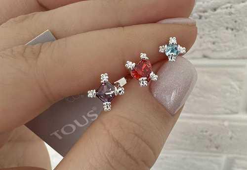 Серьги сет Tous Тоус серебро