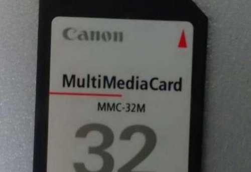 Карта памяти MMC Canon 32 Mb