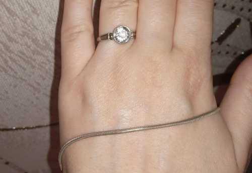 Серебряные кольцо и браслет