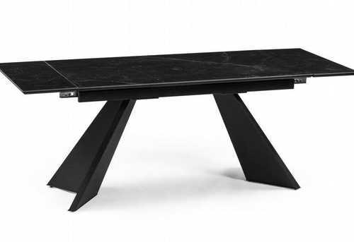 Керамический стол Ливи 140х80х78 черный мрамор / ч
