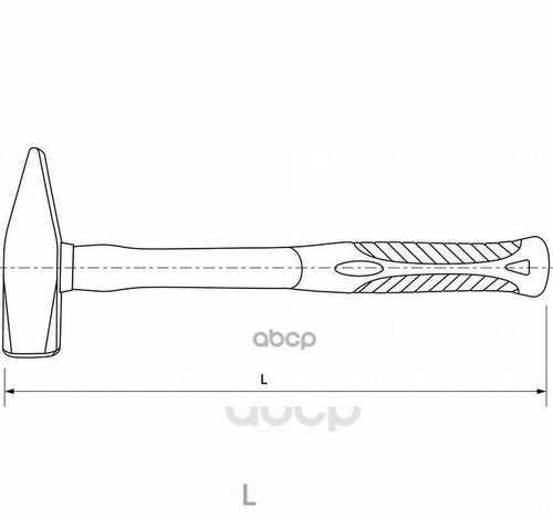 Молоток слесарный с фиберглассовой рукояткой, 1000