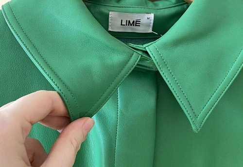 Рубашка lime кожа зеленая