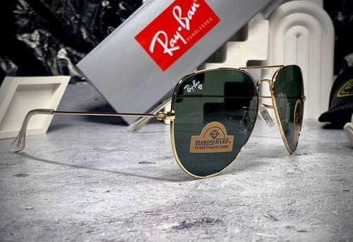 Очки Ray Ban Aviator золотые