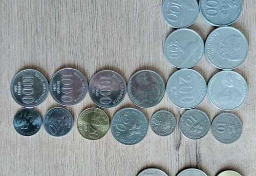 Монеты малайзия и индонезия
