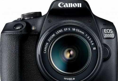 Фотоаппарат Canon EOS 2000D Kit EF-S 18-55 III NEW