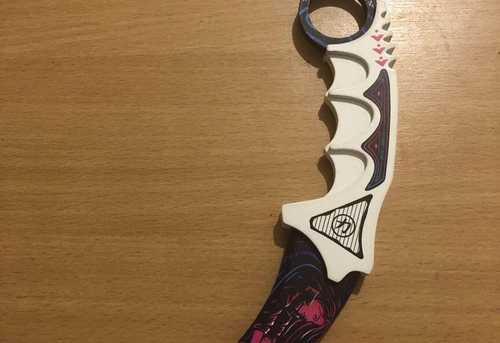 Деревянный нож керамбит (karambit noir)