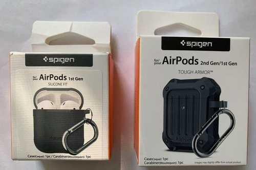 Комплект чехлов Airpods 1 и 2 Spigen