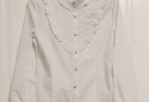 Блузка рубашка для девочки белая р. 158