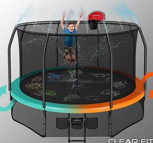 Каркасный батут Clear Fit FamilyHop 14Ft