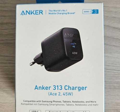 Зарядное устройство Anker 313 45W A2643 Black