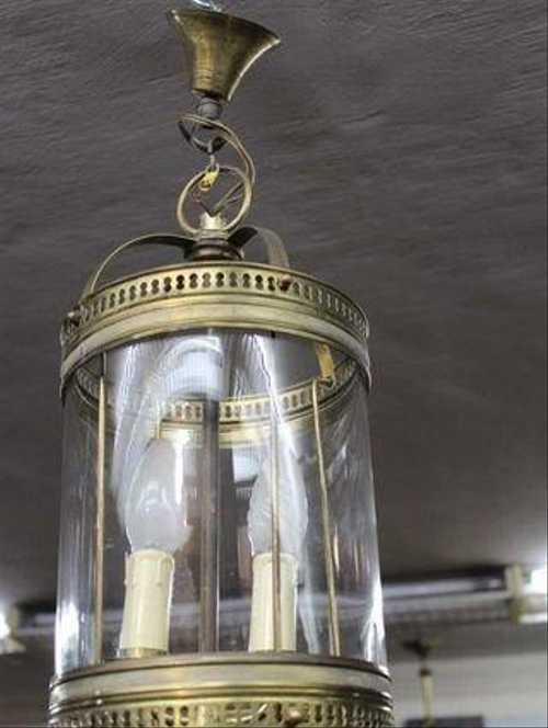 Старинный подвесной фонарь на 2-е светоточки