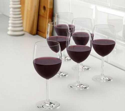 Набор бокалов для вина свальк 6 шт IKEA 300 мл