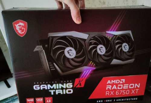 Видеокарта MSI RX 6750XT gaming X trio