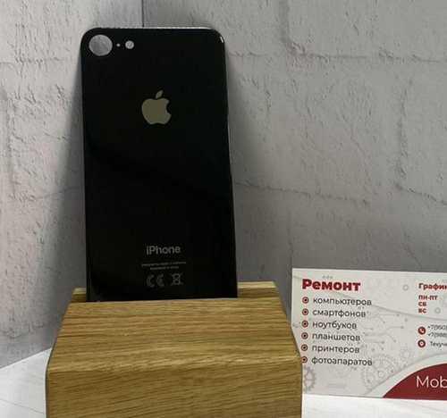 Заднее стекло на iPhone 8 (Black)