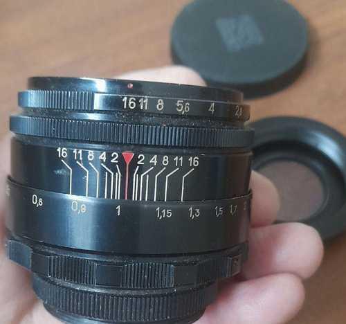 Объектив Helios 44 2 с переходником на Nikon F