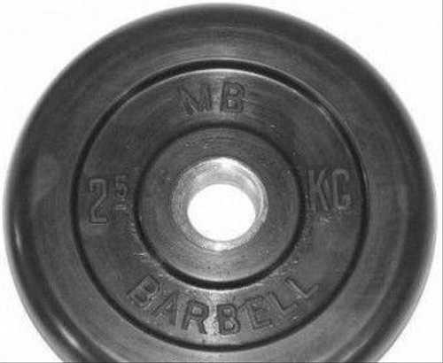 Диск обрезиненный Barbell 2,5 кг (втулка)