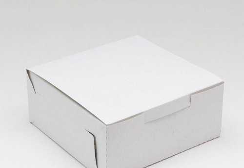 Коробка для пирожных белая 140*140*60мм