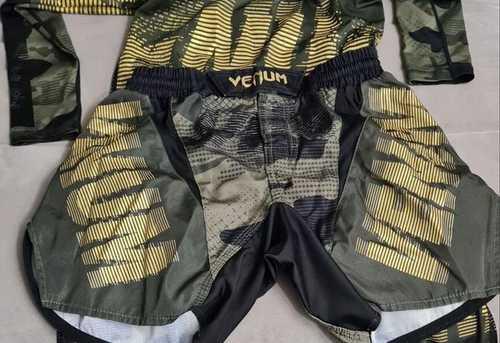 Venum комплект 3 в 1 рашгард, тайтсы и шорты