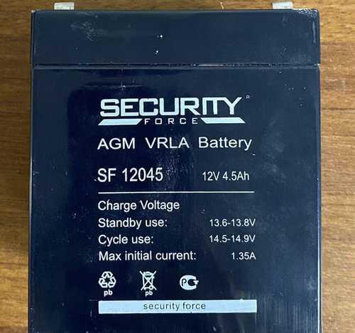 Аккумулятор SF 12045 Security Force