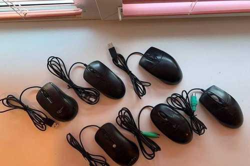 Компьютерные мыши USB и PS/2 (6 штук)
