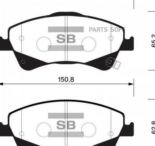 Sangsin brake SP1580 Колодки тормозные toyota auris 2.0D/2.2D 07/avensis 09/verso 09- передние SP158