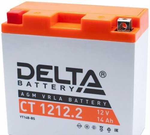 Аккумулятор delta CT 1212.2 12V (YT14B-BS) 14 Ач 1