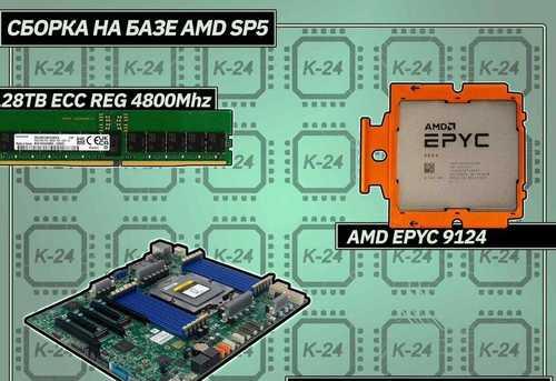 Epyc 9124 + H13SSL-N + 128GB ECC REG + SP5 4U-M98