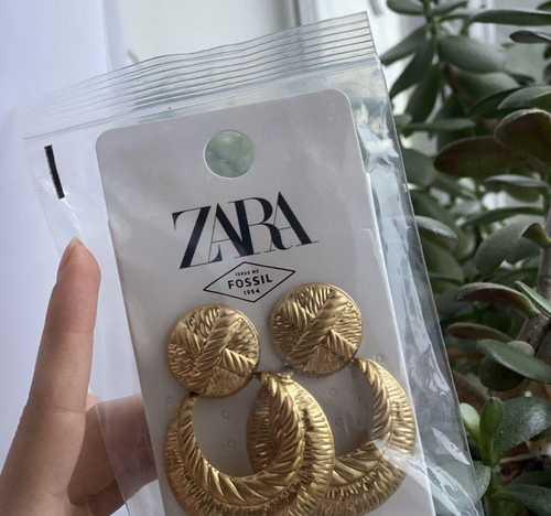 Серьги zara новые