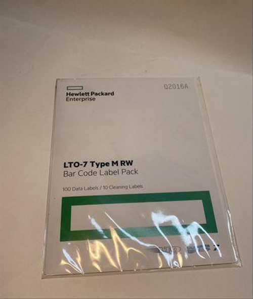 Наклейка HPE Q2016A LTO-7 Type M Ultrium RW Bar Co