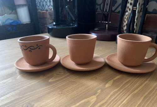 Чашки для кофе глинянные Грузия